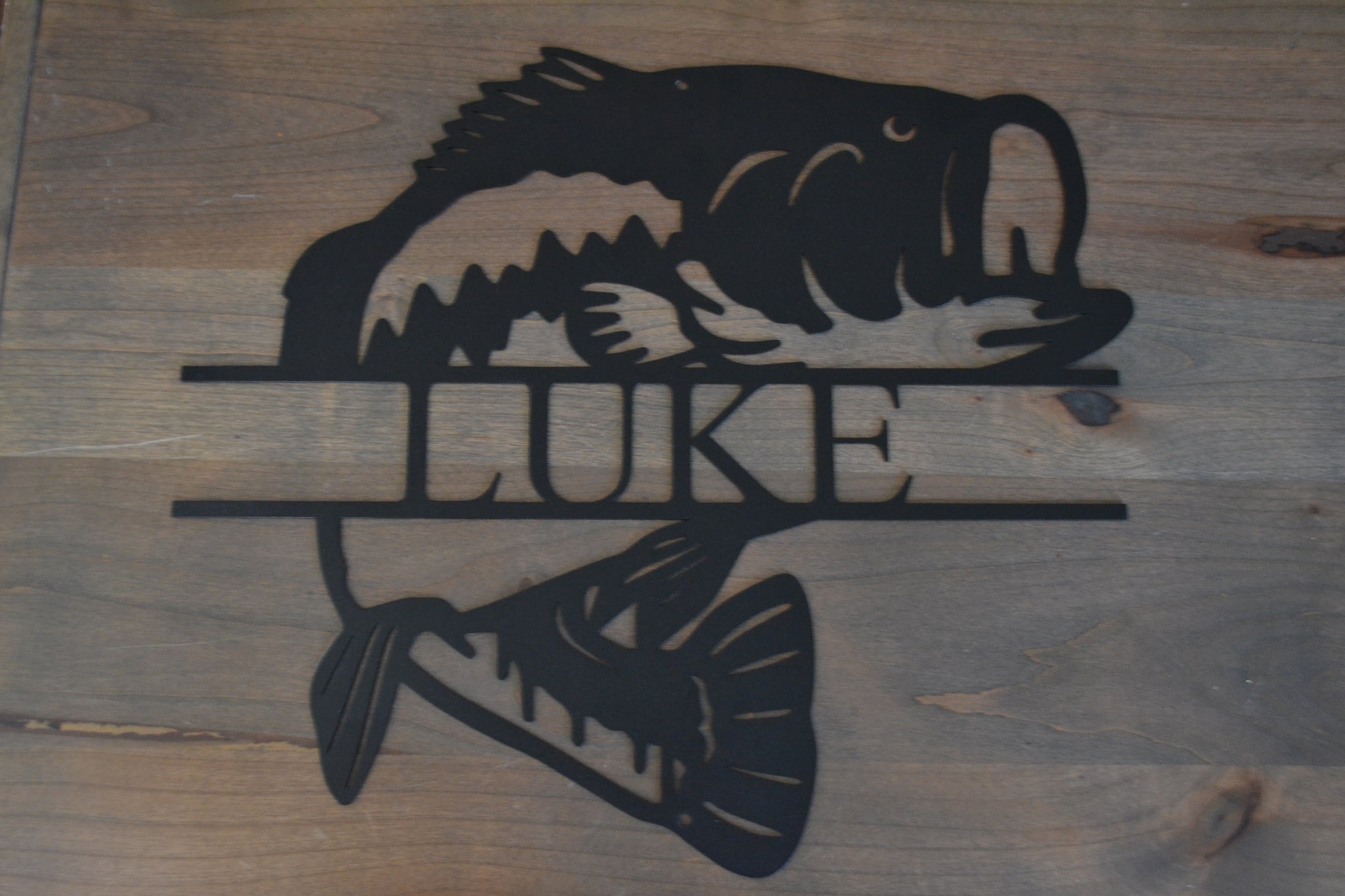 Bass Fish Monogram – steelcitymetalworks