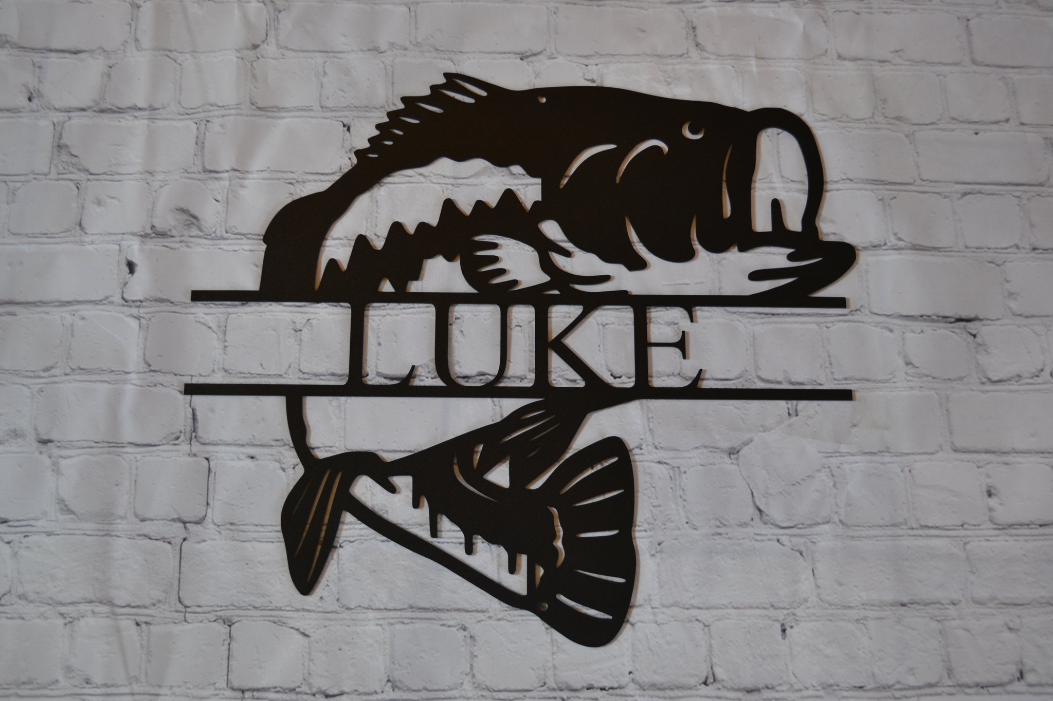 Bass Fish Monogram – steelcitymetalworks